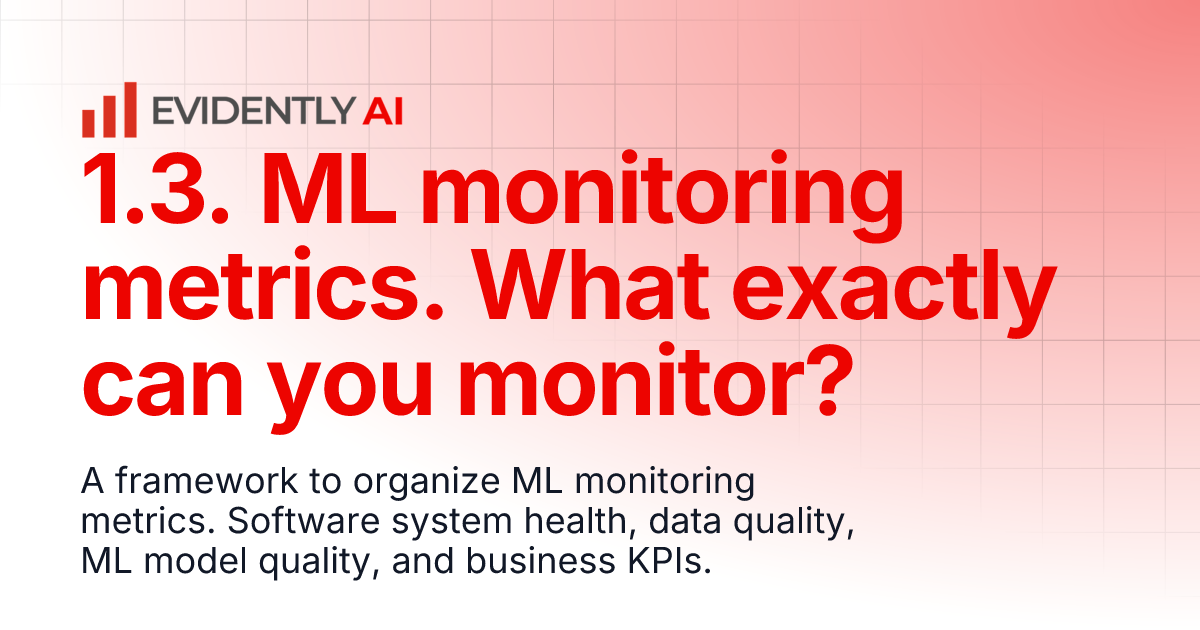 1.3. ML monitoring metrics. What exactly can you monitor? | Evidently AI - Open-source ML ...